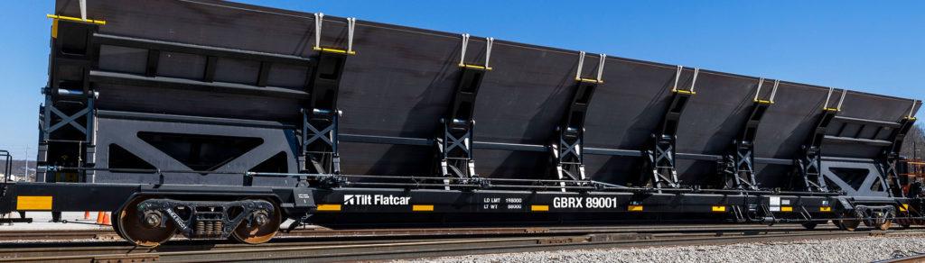 Tilt Flatcar for Oversized Freight | Custom Flat Railcars